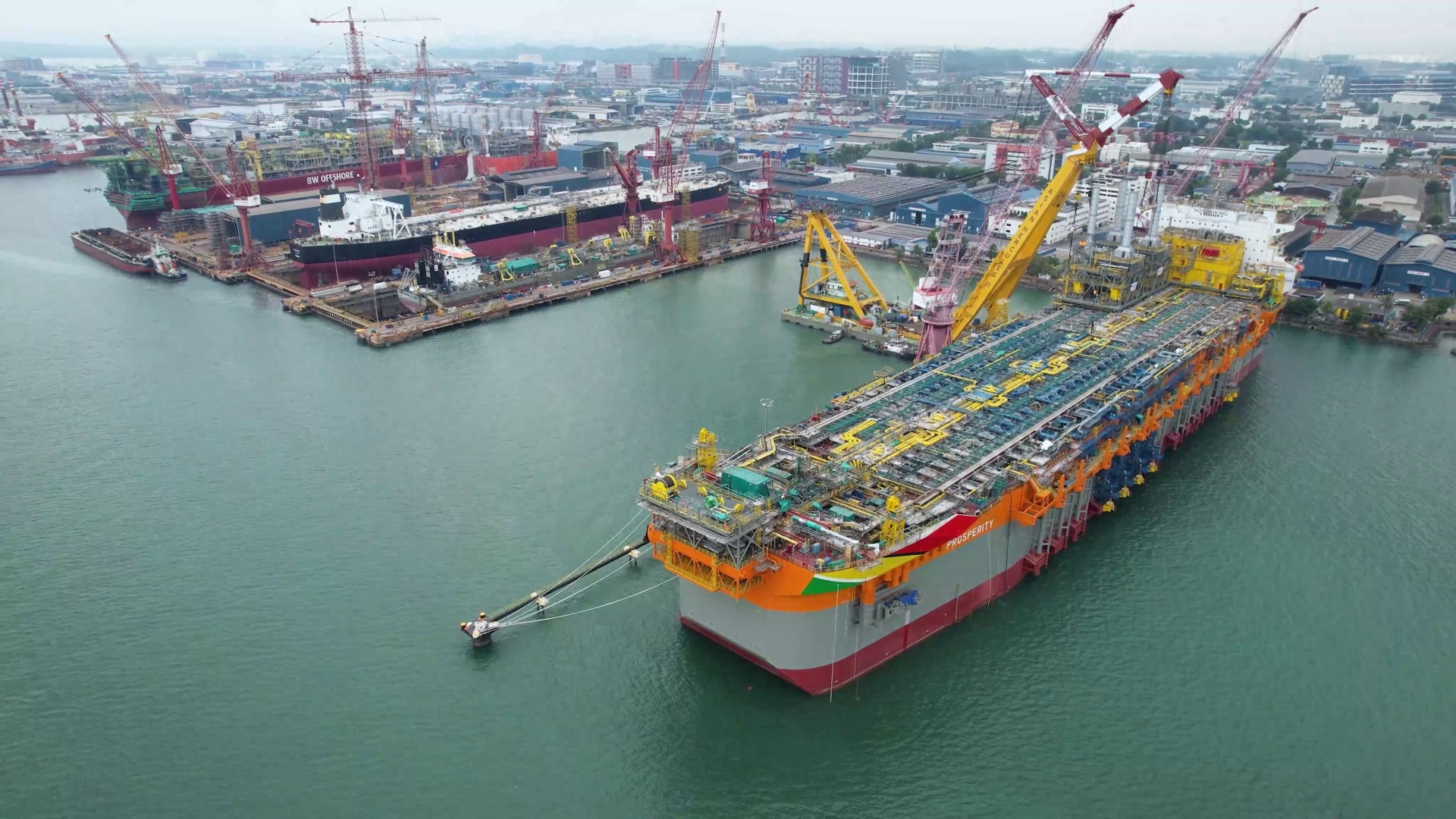 WATCH NOW: First series of Topside Modules lifting for Prosperity FPSO | SBM Offshore